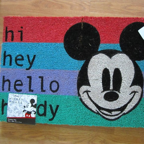 Disney | Other | Disney Mickey Mouse Hi Hey Hello Howdy Welcome Mat ...